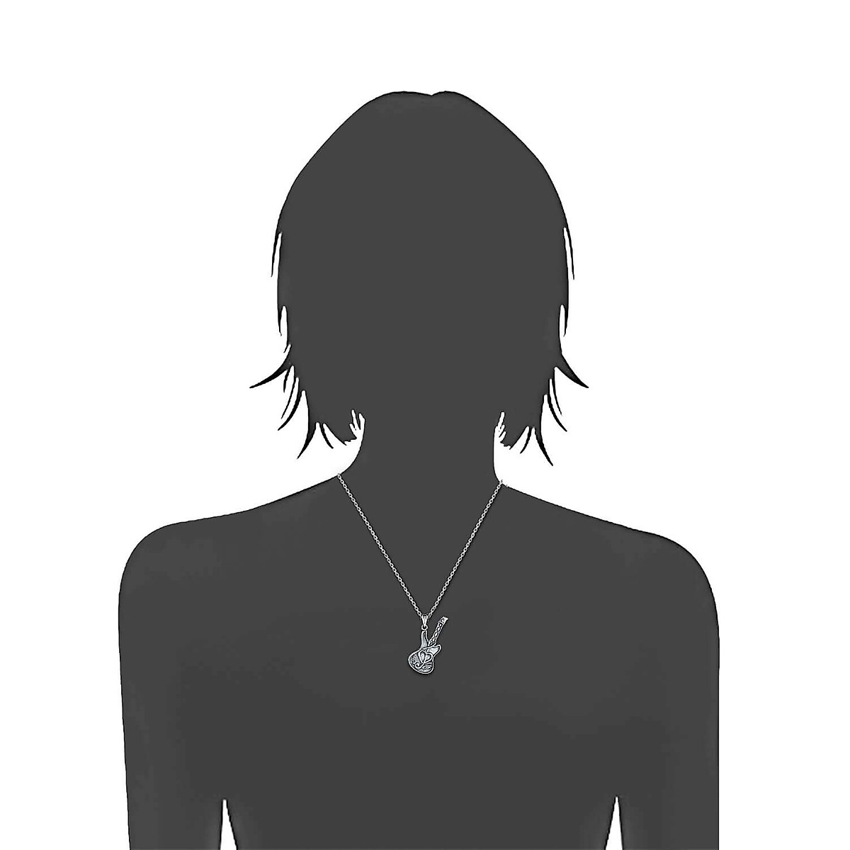 925 Sterling Silver Guitar Cremation Jewelry for Ash - Guitar Locket Urn Necklace Musical Memorial Pendant Bereavement Keepsake Gift for Loss of Guitarist or Music Lover (guitar Urn holds ashes)