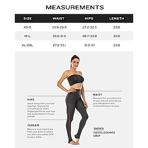 NORMOV Winter Warm Fleece Lined Leggings Women,Thick Thermal Velvet Tights (DGray-M/L) Grey