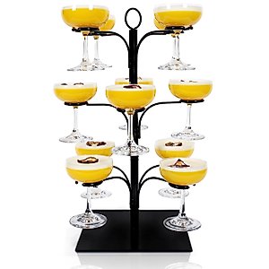 Ksestor Cocktail Tree Stand Holds up to 12 Glasses - Compatible with Champagne Glasses up to 9" Tall - Champagne Tower - Drink Tree - Champagne Tower Stand - Champagne Tree Stand
