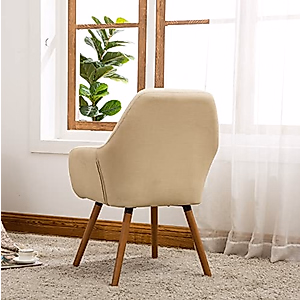 Roundhill Furniture Tuchico Contemporary Fabric Accent Chair, Arm Rest, Tan