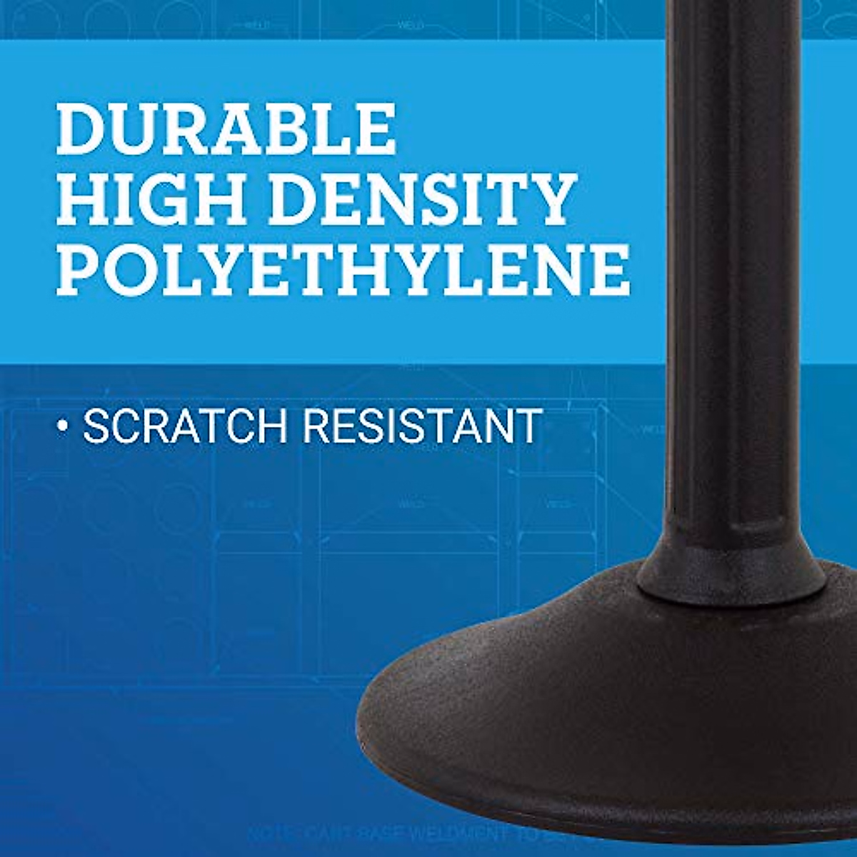 US Weight - U2000 Sentry Stanchion with 6.5 Foot Retractable Belt – Easy Connect Assembly (2-Pack), Black