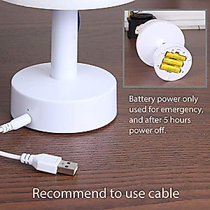 WRalwaysLX Led Night Light, USB Power/Battery Operated Nursery Lamps with Remote Control, Portable 5-Stage Dimmable Table Lamp with Timer for Bedroom, Kids Room and Other Room