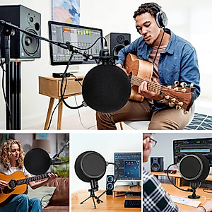 YOUSHARES Mic Sound Shield Ball - Microphone Isolation Ball for Reducing Echoes and Reflections, 8.6 inches (Make a DIY Eyeball Mic Isolator)