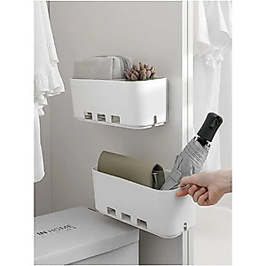 Wall Mounted Under Sink Organizer And Storage For Kitchen Bathroom Pantry Pull-out Hanging Drawer Slide Out Bin Cabinet Organizer Adhesive Wall Mounted No Drilling