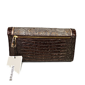 Brahmin Soft Checkbook wallet Taupe Tempura G44 1100