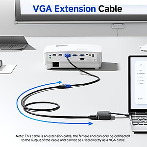 Cable Matters VGA Extension Cable (VGA Cable Male to Female) - 6 Feet, Not Regular VGA Cable