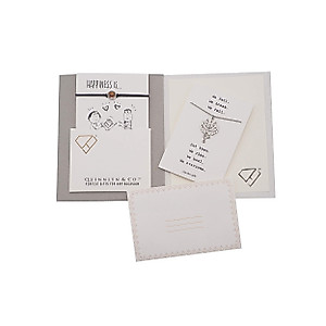 QUINNLYN & CO. Phoenix Om Lotus Flower Pendant Necklace, Handmade Gifts for Women with Inspirational Quote on Greeting Card, Stainless Steel