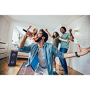 Altec Lansing Shockwave Wireless Party Speaker, Travel Bluetooth Speaker with Rechargeable Battery, Portable Sound System with Microphone (Renewed)