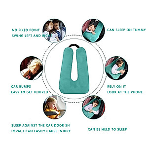 OHYEMISE Roadtrip Pillow, Traveling Car Pillow for Kids, Traveling Car Pillow, Kids Traveling Car Pillow, Traveling Car Pillow Kids, Road Trip Pillow for Kid, for Airplane, Car Seat(Pink)