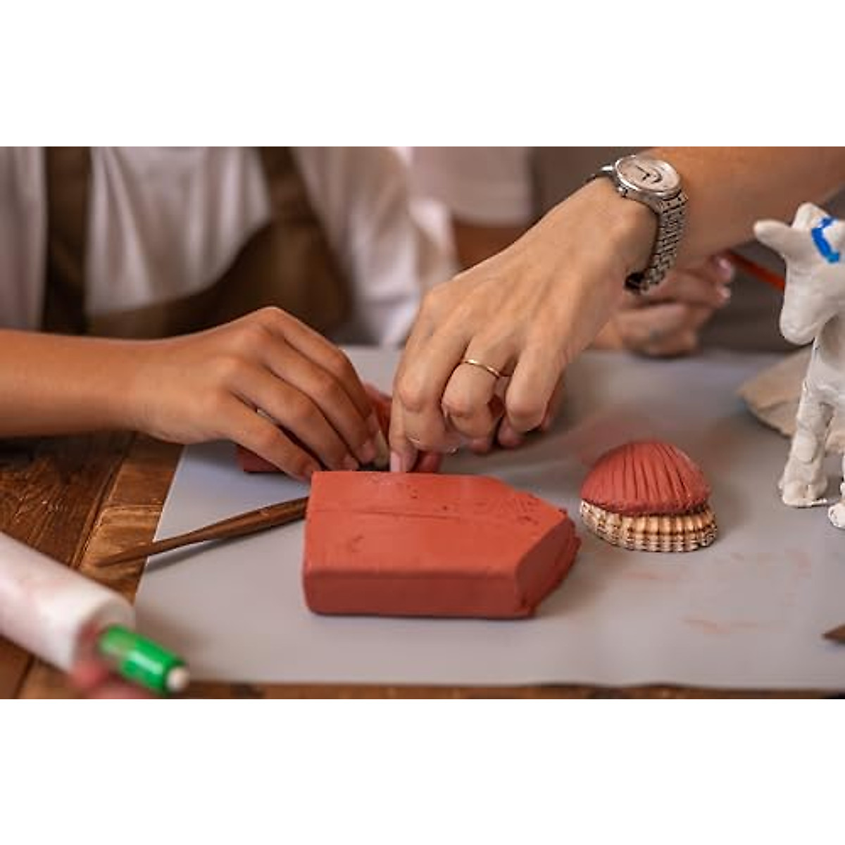 Jovi Air-Dry Modeling Clay; 8.8 oz. Terracotta, Non-staining, Perfect for Arts and Crafts Projects