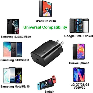 Samsung USB C Charger, 2-Pack 25W Super Type C Fast Charging with 6.6FT C to C Charger Cable for Samsung Galaxy S23/S23 Ultra/S23+/S22/S22 Ultra/S22+/S21/S21+/S21 Ultra/S20/S20+/S20 Ultra/Note 20