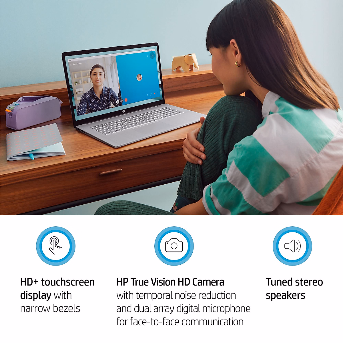 HP 2023 Newest 17 Laptop, 17.3" HD+ Touchscreen, Intel Core i7-1355U Processor, 32GB RAM, 1TB SSD, Webcam, HDMI, Backlit Keyboard, Wi-Fi, Windows 11 Home, Silver