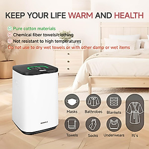 RESIMPLE Towel Warmer for Bathroom, 23L Large Hot Towel Warmers Bucket with LED Display, 3 Heating Modes, Up to 24 Hour Delay, Luxury Towel Heater for Oversize Bathrobes Blankets - Simple Black