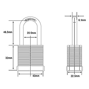 SEPOX 40mm Keyed Alike Padlock 4 Pack Laminated Steel Keyed Padlocks with Long Shackle, 1-9/16" Wide Body Set of 4 pad Locks with Same Key