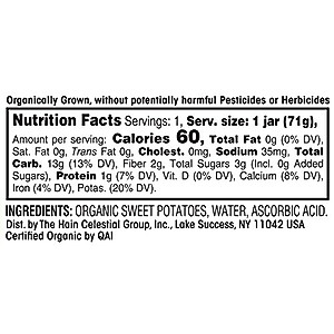 Earth's Best Organic Stage 1 Baby Food, Sweet Potato, 2.5 oz. Jar