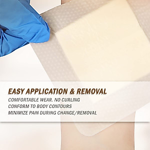 EVERLIT Silicone Foam Dressing with Gentle Adhesive Border | Sterile, Highly Absorbent, Waterproof Hydrocellular Foam Bandages | Advanced Wound Care for Bed Sores, Pressure Ulcers (3" x 3" | 10 Pack)