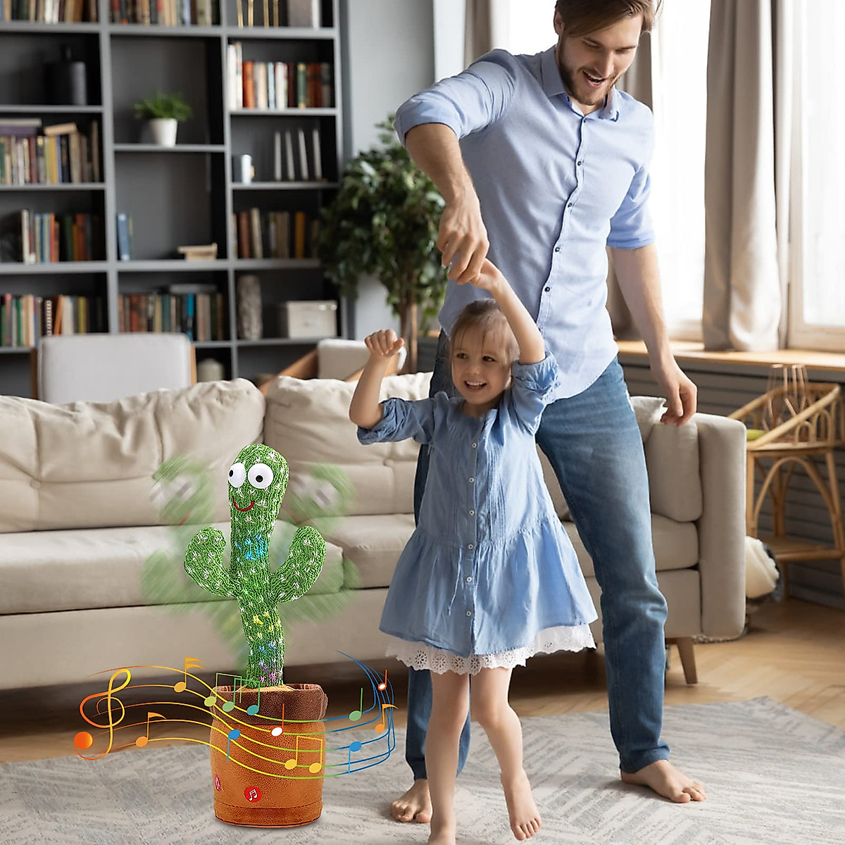 FATIRO Dancing Cactus Toys, [Upgraded] Talking Cactus Toy, Can Twist Body Imitate Speech Sing English Songs Repeat What You Say, Dancing Cactus Toy with Lighting, Funny Creative Kids Toy