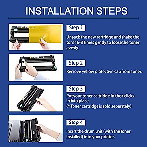 BERY INK DR223CL DR-223CL Compatible DR223 DR-223 High Yield Drum Unit Replacement for Brother HL-3230CDW MFC-L3750CDW HL-3210CW DCP-L3510CDW DCP-L3550CDW HL-3290CDW Printer (4-Pack, 1BK+1C+1M+1Y)