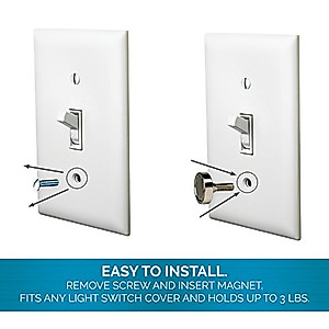 Savvy Home Magnetic Key Rack (2 Pack) | Key Holder for Light Switch | Smart Modern Design for Keychain Rings, Car Keys, Key FOBs | Easy Installation