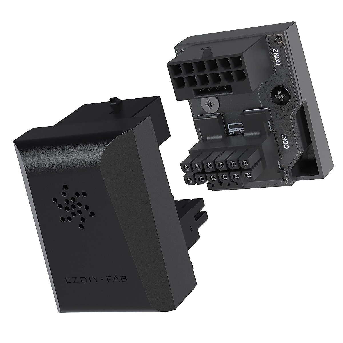 EZDIY-FAB 12VHPWR 12+4 Pin Angle Connector Power Adapter for RTX40' Series Graphics Card, Comptatible to RTX4090,4080,4070ti -180 Degrees STD Type- Black