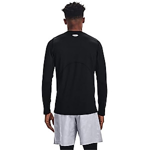Under Armour Men's ColdGear Armour Fitted Crew, Black (001)/White, X-Large