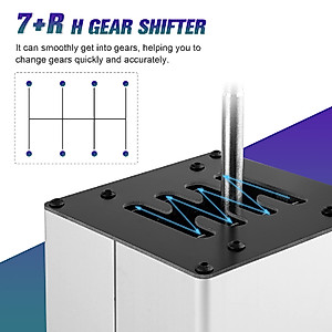 aikeec USB Simulator Shifter for ATS ETS Dust WRC Sim Racing Games H Gear shifter for Logitech G29 G27 G25 G920 T300RS/GT Steering Wheel PC Windows 7+R