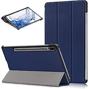 zukof Smart Case for Samsung Galaxy Tab S9+ Plus (2023) 12.4 inch Tablet (SM-X810/SM-X816B/SM-X818U) Slim Stand Protective Folding Cover for Galaxy Tab S9 Plus 12.4" with Auto Wake/Sleep (Dark Blue)