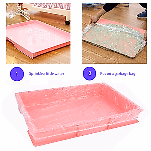 PFTIJVN 100 Pcs Disposable Rabbit Cage Liners,Guinea Pig Cage Liner Bag Leak Proof Clear Plastic Small Animals Cage Liners Bedding Litter Pan Bags for Bunny Hamster Hedgehog