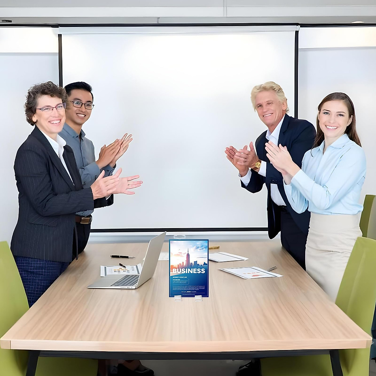 Lusofie Place Card Holders Plastic Table Number Holders Practical Card Display Stand Place Card Holder Table Card Holder For Displaying Board Game Picture Menu Game Piece Label Photo Cards, 50 Pcs