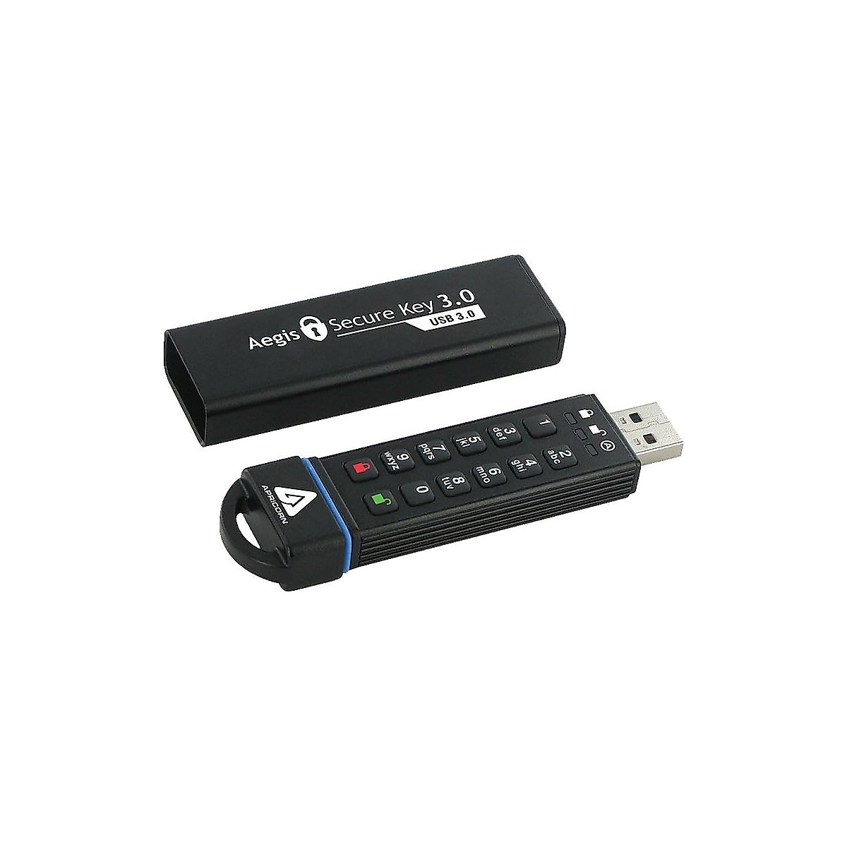 Apricorn 480GB Aegis Secure Key FIPS 140-2 Level 3 Validated 256-bit Encryption USB 3.0 Flash Drive (ASK3-480GB)