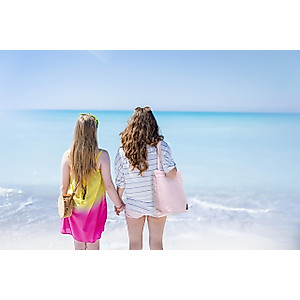 H HIKKER-LINK Womens Large Tote Bag Shoulder Bag with Multi-pocket for Work Gym Pool and Daily Bags Pink