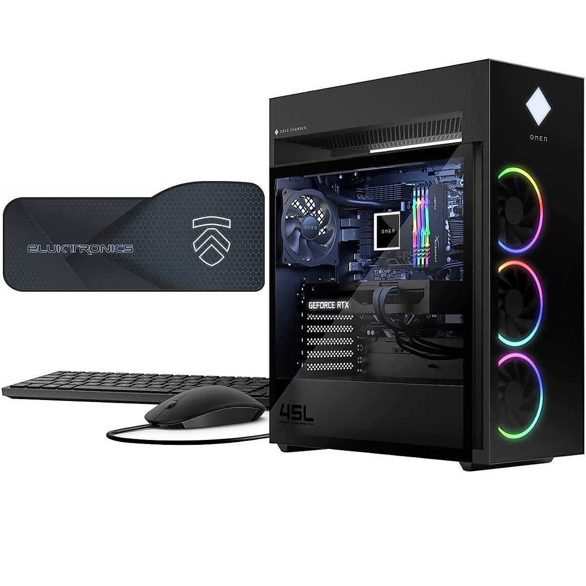 2023 Latest HP OMEN 45L RTX 4090 Gaming Desktop PC: Intel Core i9-13900K CPU, 360MM RGB Liquid Cooler, 1,200 Watt Gold PSU, Windows 11 Pro, 4TB WD Black PCIe Gen 4 SSD, 64GB FURY DDR5 RGB 5200MHz RAM