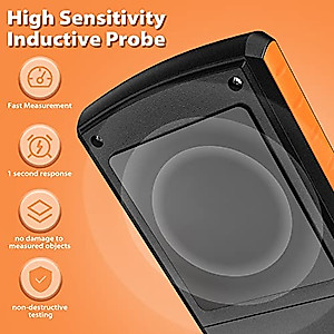 Dr.meter Pinless Wood Moisture Meter, Upgraded Version Inductive Pinless Tools Intelligent Moisture Meter Digital Moisture Meter for Wood (Range 4% - 80% RH; Accuracy: 0.5%), MD918