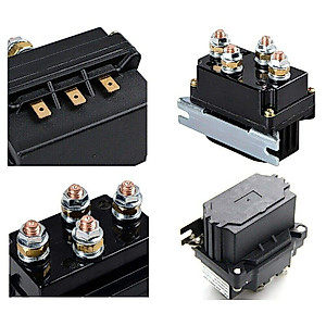 24V 500A Winch Solenoid Relay w/ 2-pk Remote Control for 6000lb to 12000lb Winch