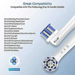 Replacement Toothbrush Heads for Oral B Braun, 8 Pack Professional Electric Toothbrush Heads, Precision Clean Brush Heads Refill Compatible with Oral-B 7000/Pro 1000/9600/ 5000/3000/8000 (8pack)