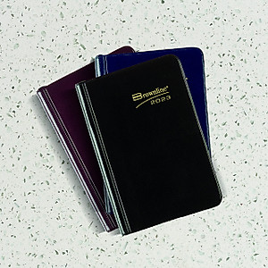 Brownline 2023 Essential Weekly Pocket Planner, 12 Months, January to December, Perfect Binding, 4" x 2.625", Assorted Colors (CB404.ASX-23)