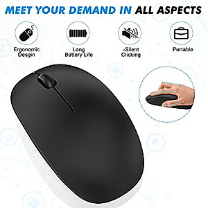 Wireless Keyboard and Mouse Combo, Btios Slim Quick Lag-Free 2.4GHz Cordless Full Size Computer Keyboard and Mouse Responsive Plug & Play for Windows, PC/Desktops/Computer/Laptops