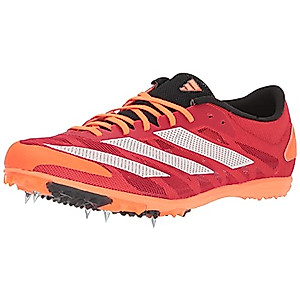 adidas Unisex Adizero XCS Track and Field Shoe, Vivid Red/White/Beam Orange, 13 US Men