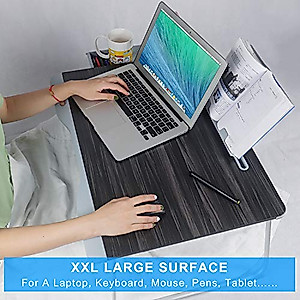 Laptop Bed Table, XXL Bed Trays for Eating, Laptops, Writing, Study and Drawing- Laptop Desk for Bed, Sofa and Couch- Folding Laptop Standwith Portable Book Stand and Drawer Storage, by NEARPOW