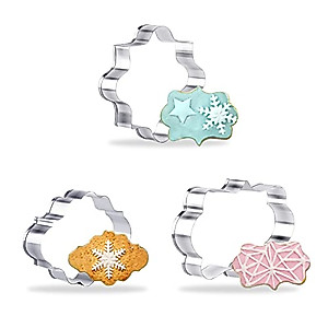 Stainless Steel Plaque Frame Pastry Biscuit Cookie Cutter Cake Fondant Pancake Cutters Mold Pack of 3