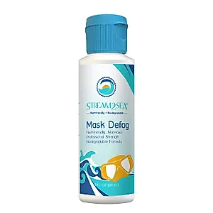 STREAM 2 SEA Mask Defog, Reef Friendly Defogger Coating Anti Fog Mask for Glasses, Snorkel Mask, Scuba Divers, Ski Goggles and Sports Glasses Equipment