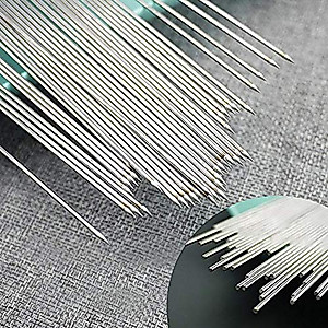 BigOtters Barbecue Skewers, 100PCS Skewers for Grilling Stainless Steel Skewers BBQ Needle Sticks Metal Skewers for Meat Shrimp Chicken Vegetable Outdoor Cooking