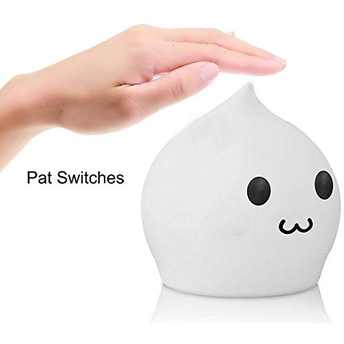 Jhua Dumpling Night Light, Silicone Nursery Nightlight, Cute LED Sleep Lamp, 7-Color Breathing Dual Light Modes, Sensitive Tap Control Gifts for Baby Adults Bedroom