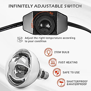 DUEBEL Heat Lamp for Food, Pretzel Warmer, Portable Catering Food Warmer for Buffet, Catering, Restaurant, Parties, Holidays and Entertaining, Concession Stand Supplies