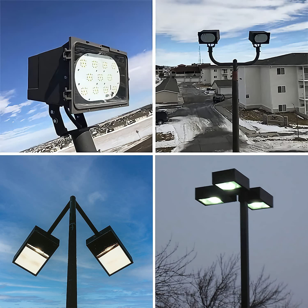 OSTEK 120W LED Shoebox Retrofit Kits, Replace 550W MH/HPS/HID Bulbs- 16,200LM 5000K E39 Mogul Base Retrofit Lights for Parking Lot Shoebox Light, Street Lighting, MEANWELL Driver, DLC&ETL Certified