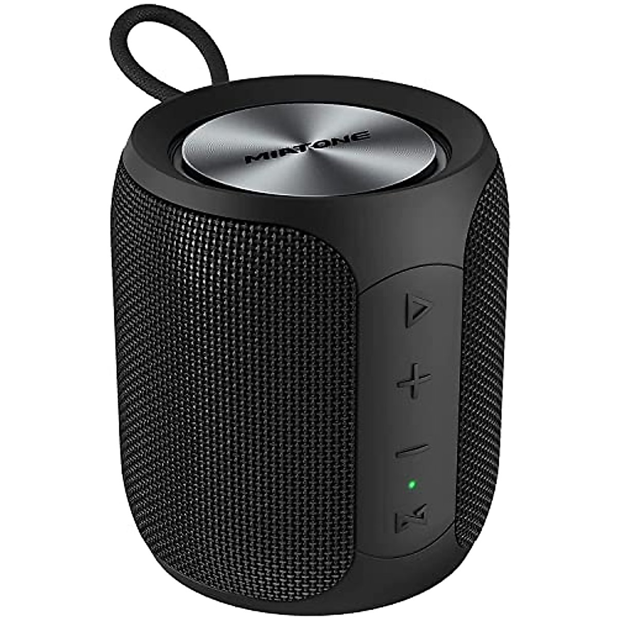 MIATONE Portable Bluetooth Speaker, Wireless IP67 Waterproof Speaker with Subwoofer, 16W Louder Volume, Longer Playtime, Bluetooth 5.0, Dual Pairing, Portable Speaker for Party Beach Camping, Black