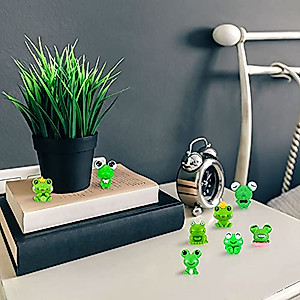 Jetec 45 Pieces Cute Frog Miniature Figurines Mini Garden Frog Ornaments Animals Model Fairy Garden Miniature Landscape DIY Craft for Home Party Decoration Supplies Ornament Accessories, 9 Styles