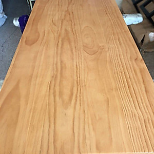 SUSUO Industrial Style Dining Table, 47.2" L x 47.2" W Rustic Solid Wood Dining Table with Black Metal Legs, Industrial Home Office Kitchen Furniture