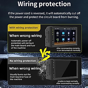 Car MP5 Player, 7in HD Touch Screen Car Radio Receiver Double Din for Android