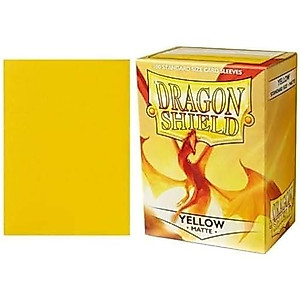Dragon Shield Standard Size Sleeves – Matte Yellow 100CT - Card Sleeves are Smooth & Tough - Compatible with Pokemon, Yugioh, & Magic The Gathering Card Sleeves – MTG, TCG, OCG